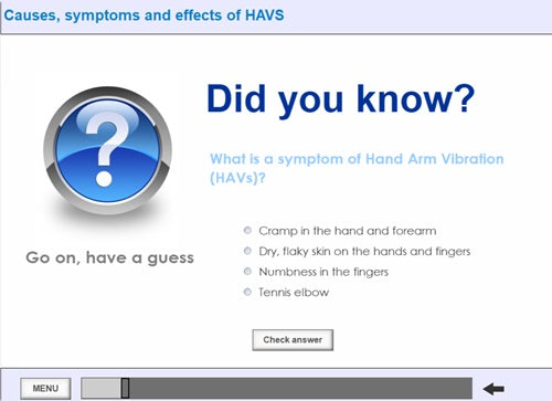 Hand Arm Vibration Syndrome (HAVS) Training